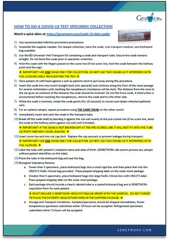 How To: Administer COVID-19 Nasal Swab & Saliva Tests, Receive Results